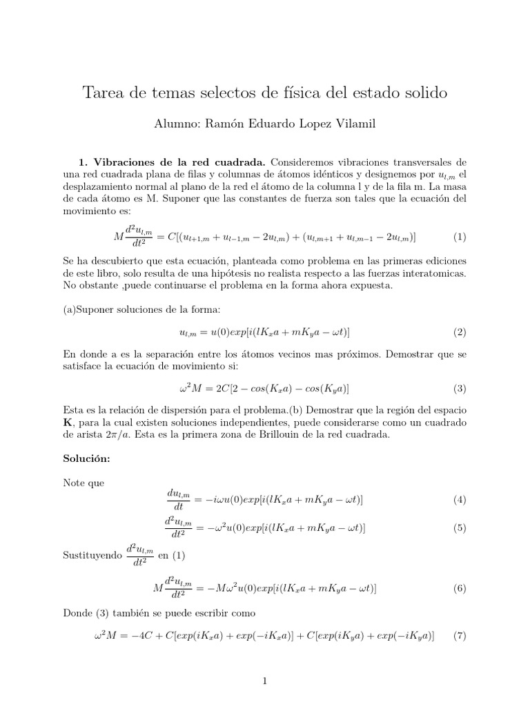 Problemas Resueltos Estado Solido | PDF | Ion | Fuerza