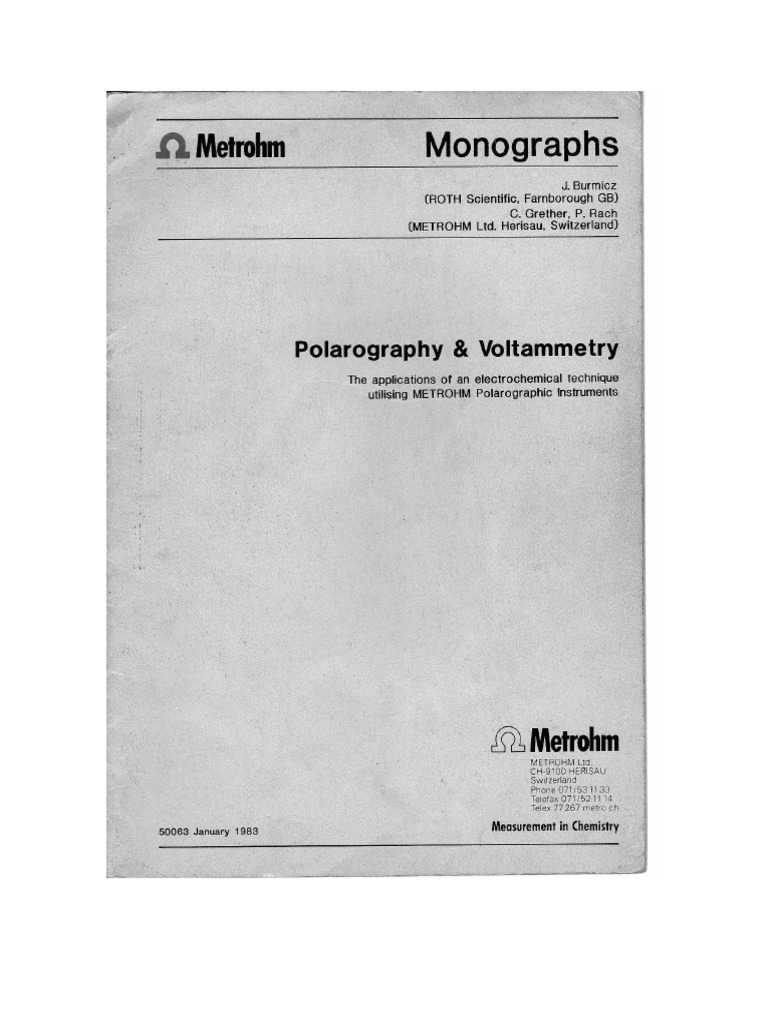 Polarography & Voltametry | PDF