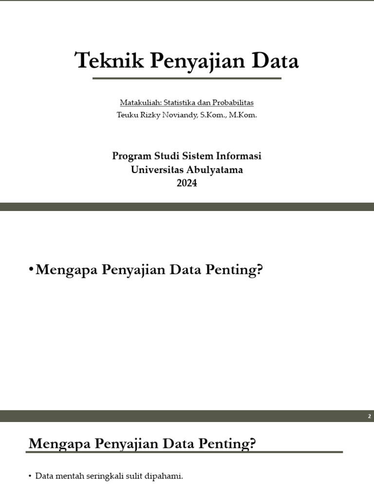 Teknik Penyajian Data | PDF