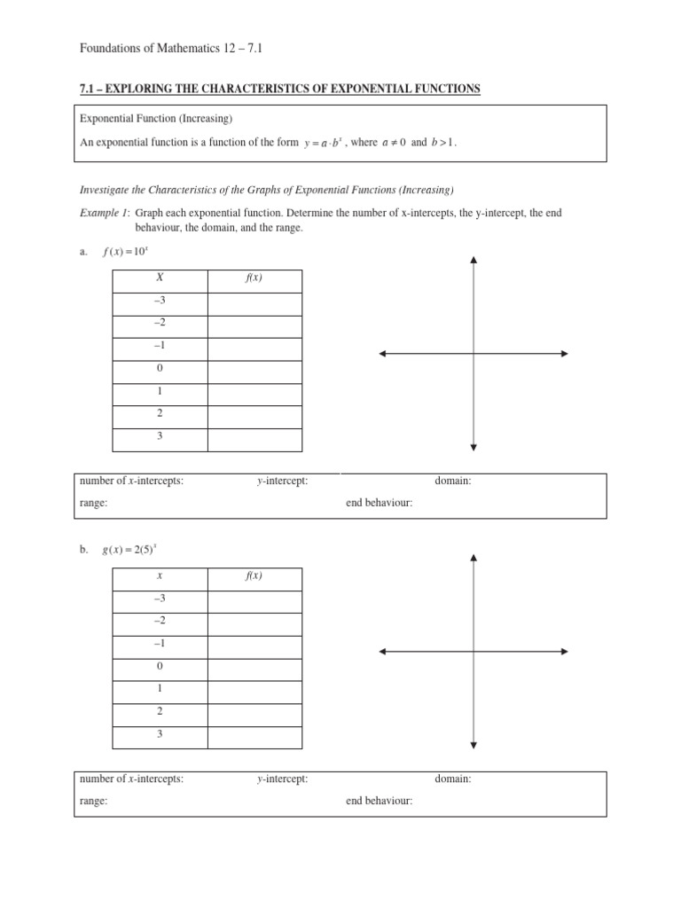CH 7 Exponential Note Review | PDF | Function (Mathematics) | Complex Analysis