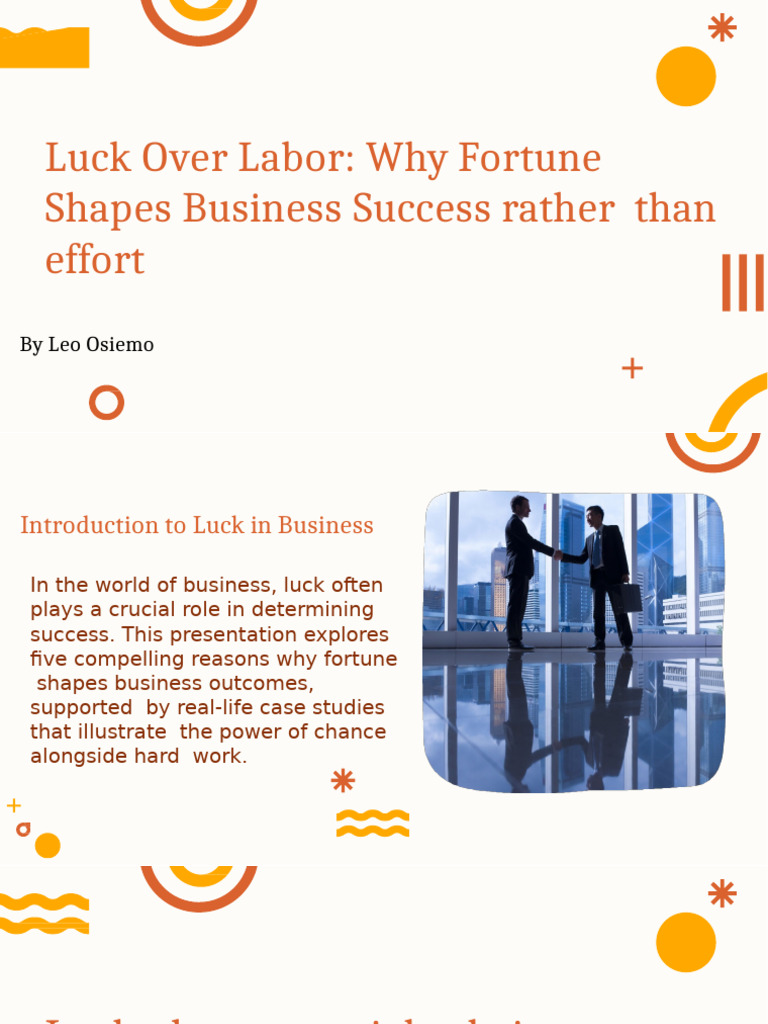 Leo Osiemo's Business Work | PDF | Luck | Entrepreneurship