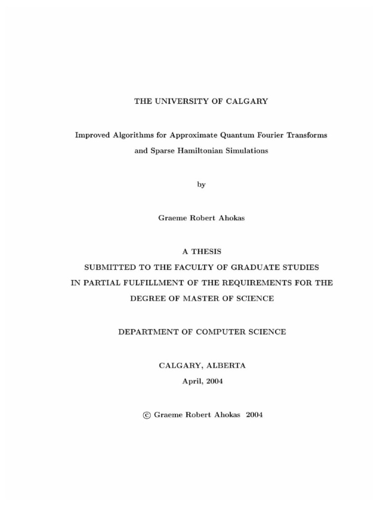 Improved Algorithms For Approximate Quantum Fourier Transforms And Sparse Hamiltonian