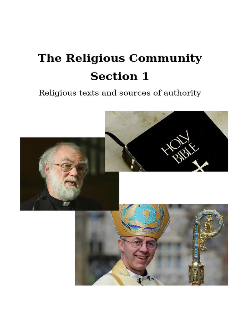 IGCSE Religious Community 1 Religious Texts PUPIL VERSION 2021 | PDF ...