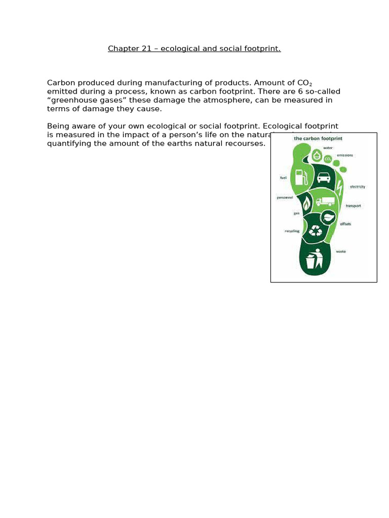 Chapter 21 - Ecological and Social Footprint. | PDF | Science ...