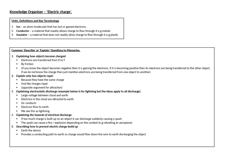 2b. Electric Charge | PDF | Science & Mathematics | Technology ...