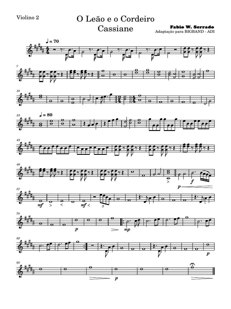 Cordeiro e Leão 3-Violino - 2-1 | PDF