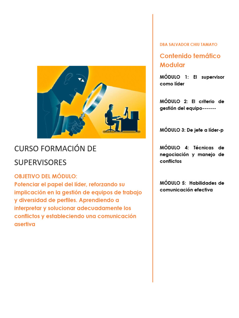 Curso de Formación de Supervisores | PDF | Liderazgo | Toma de decisiones