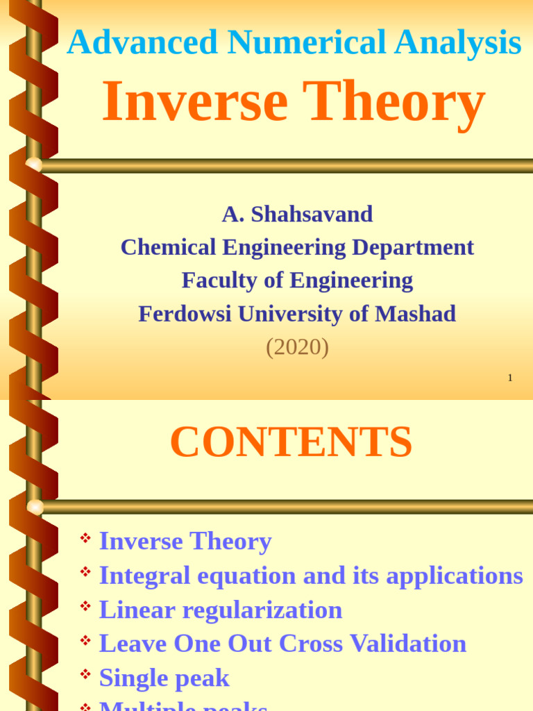 Inverse Theory | PDF | Integral Equation | Teaching Mathematics