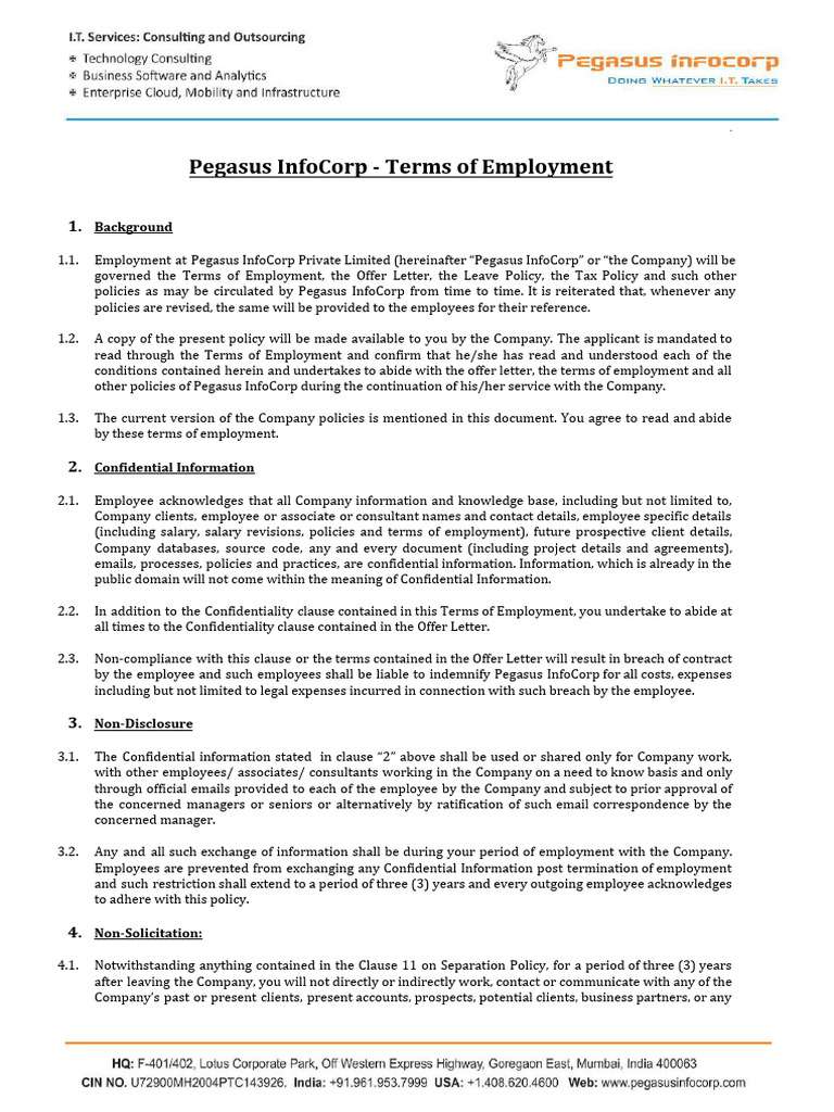 Terms of Employment | PDF | Arbitration | Employment