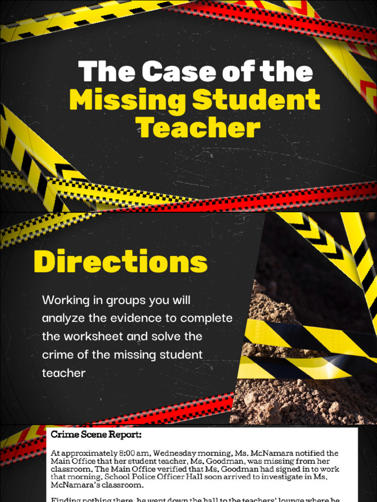 Missing Student Teacher Case Analysis | PDF