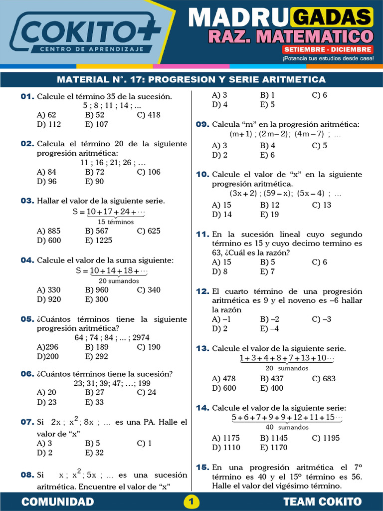 MADRU-RM - 17 - Series y Sumatorias II | PDF | Sintaxis (Lógica ...