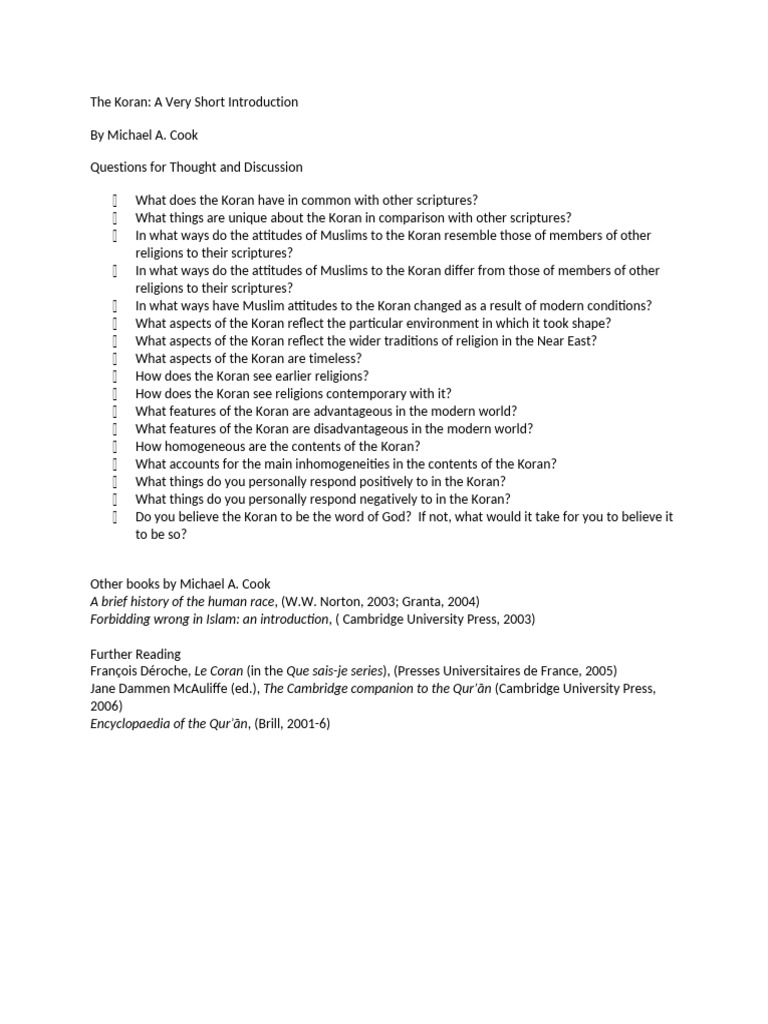 Insights on the Koran's Significance | PDF | Philosophy | Religion ...