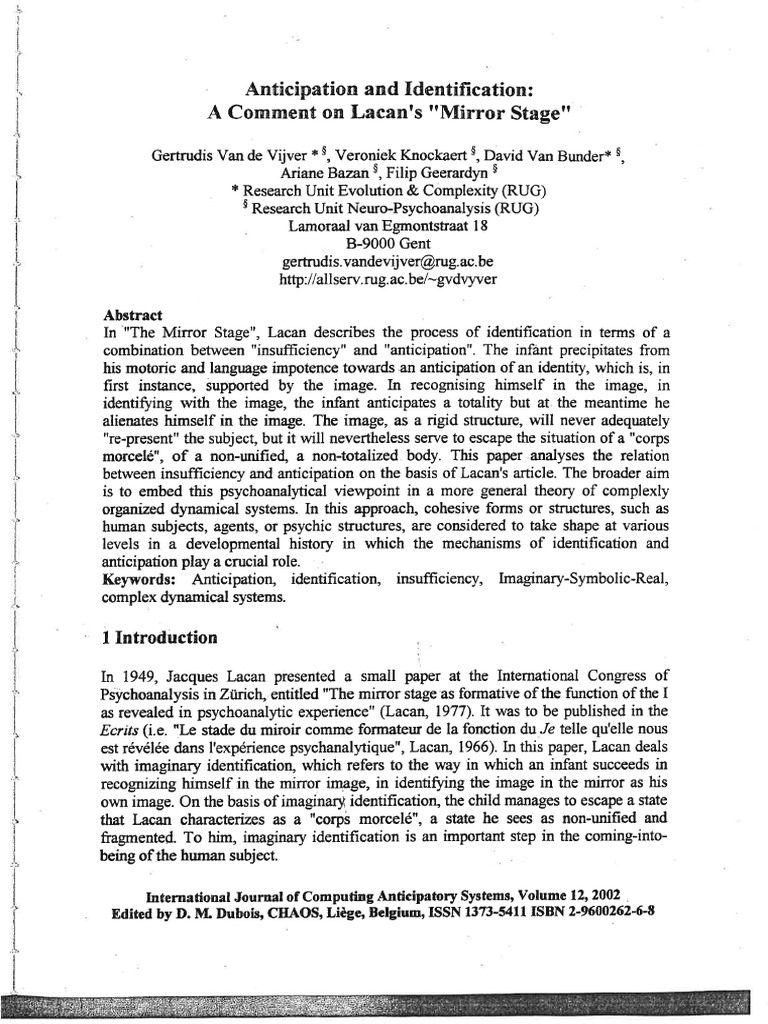 Van de Vijver G. Knockaert V. Van Bunder D. Bazan A. Geerardyn F. 2002 ...