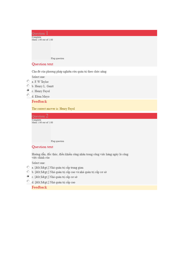 Trac Nghiem Chuong 1 Quan Tri Hoc Dai Cuong Dai Hoc Bach Khoa Ha Noi 76043 | PDF