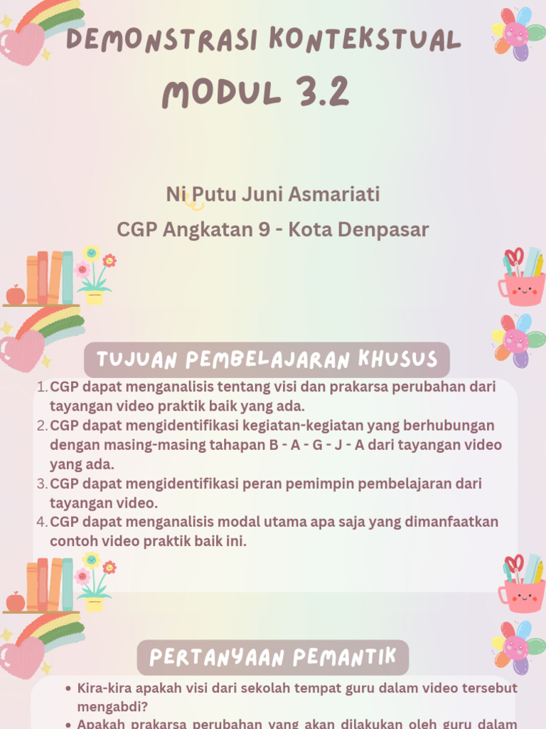 Demonstrasi Kontekstual Modul 3.2 | PDF