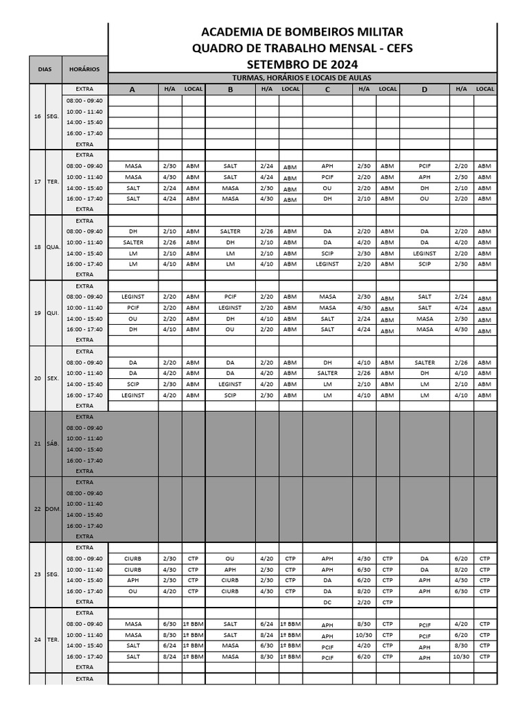 QTM CEFS 2024 .XLSX - Setembro 2024 | PDF