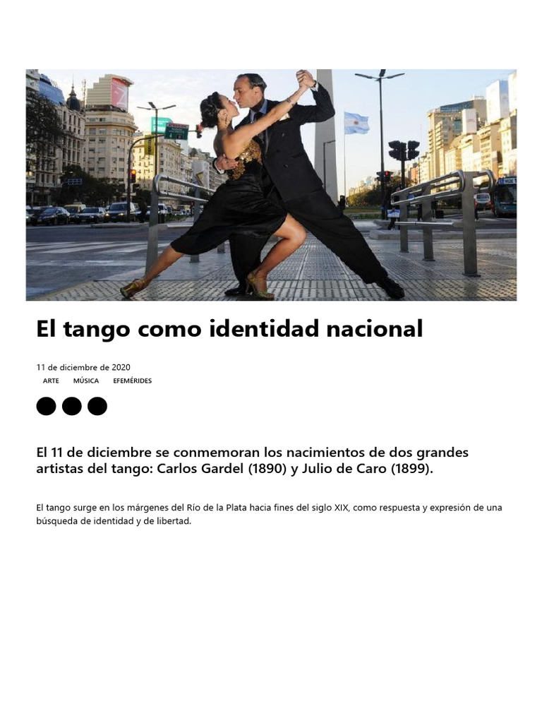 Tango: Identidad y Cultura Nacional | PDF | Musica Tango