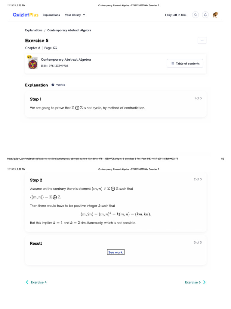 q5 Gallian Solution CH 8 | PDF