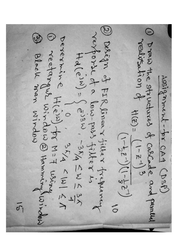 DSP Final Assignment | PDF