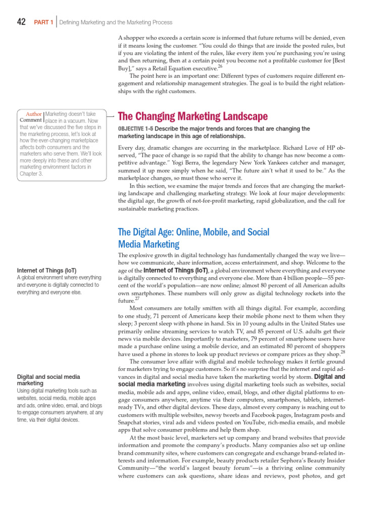 Materials - Chapter 1 - Changing Marketing Landscape | PDF | Marketing ...