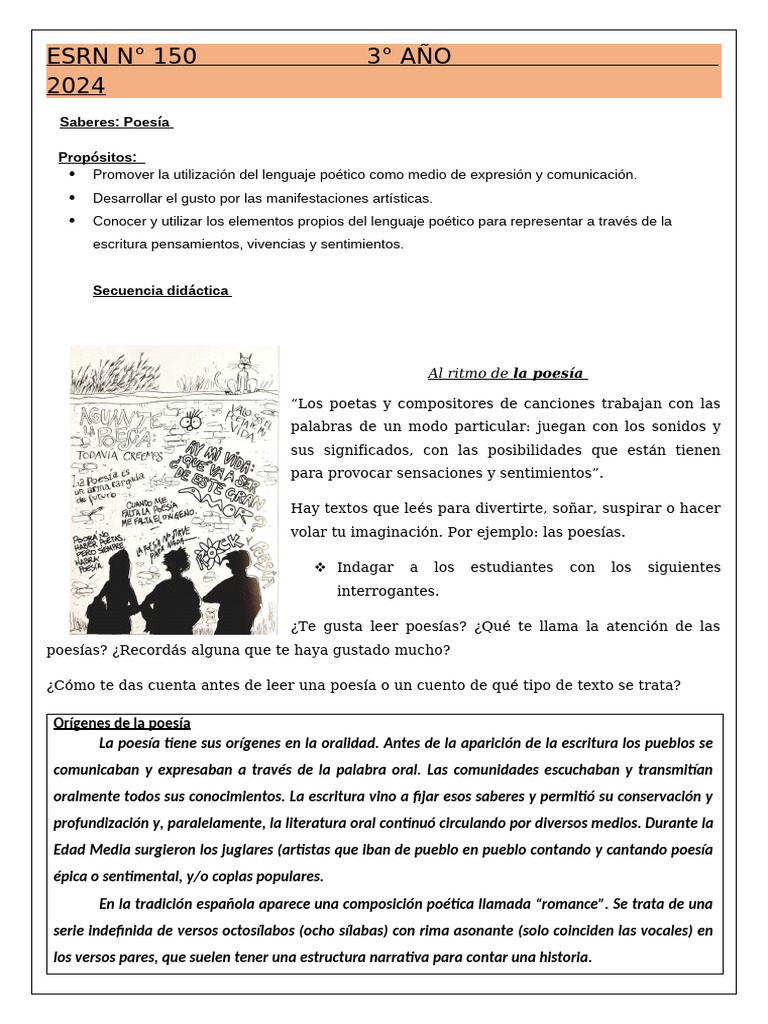Secuencia - Poesía | PDF | Poesía | Metro (poesía)