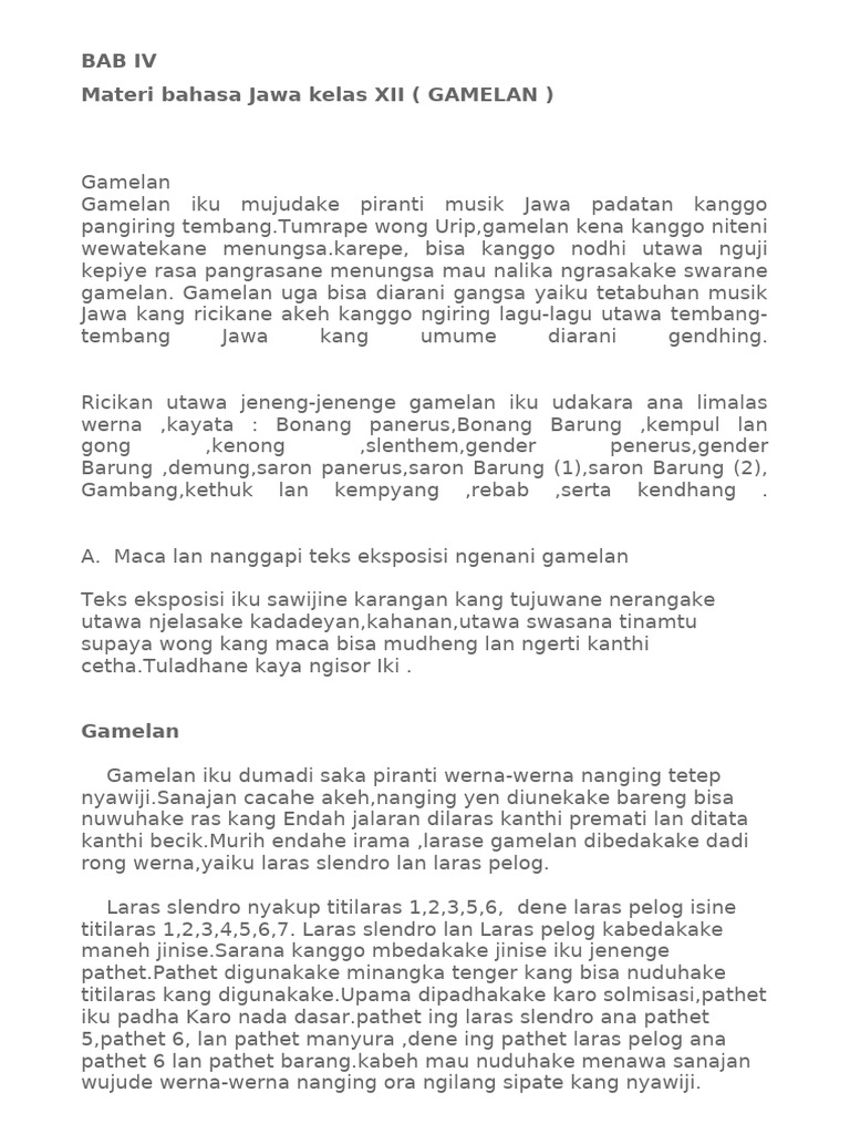Gamelan 1 | PDF