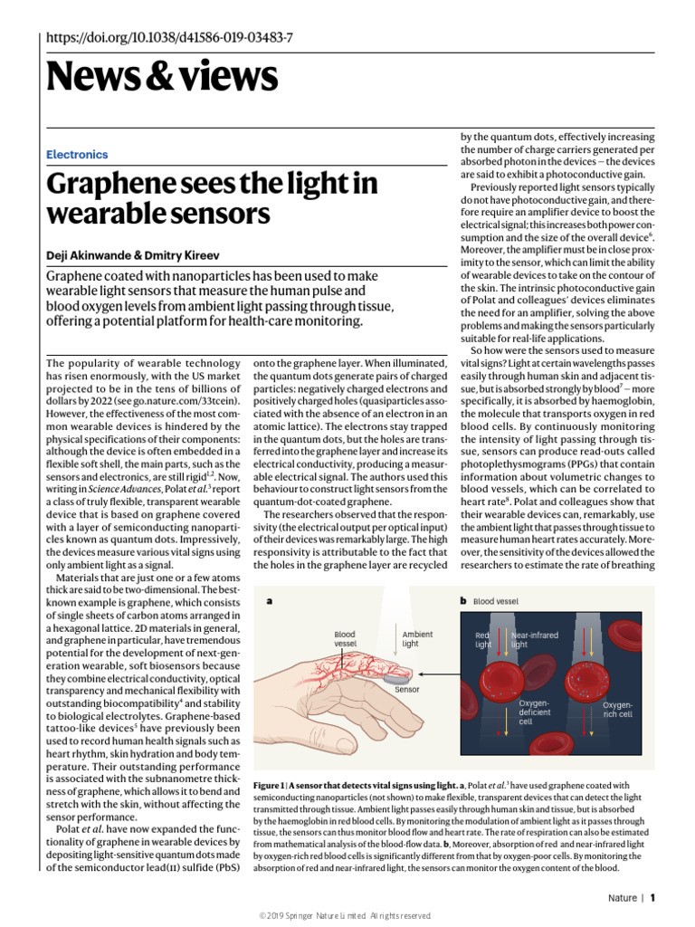 Graphene Sees The Light in | PDF | Graphene | Sensor