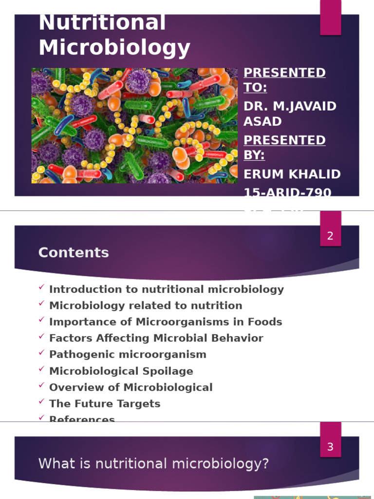 Nutritional Microbiology Overview | PDF | Microorganism | Bacteria
