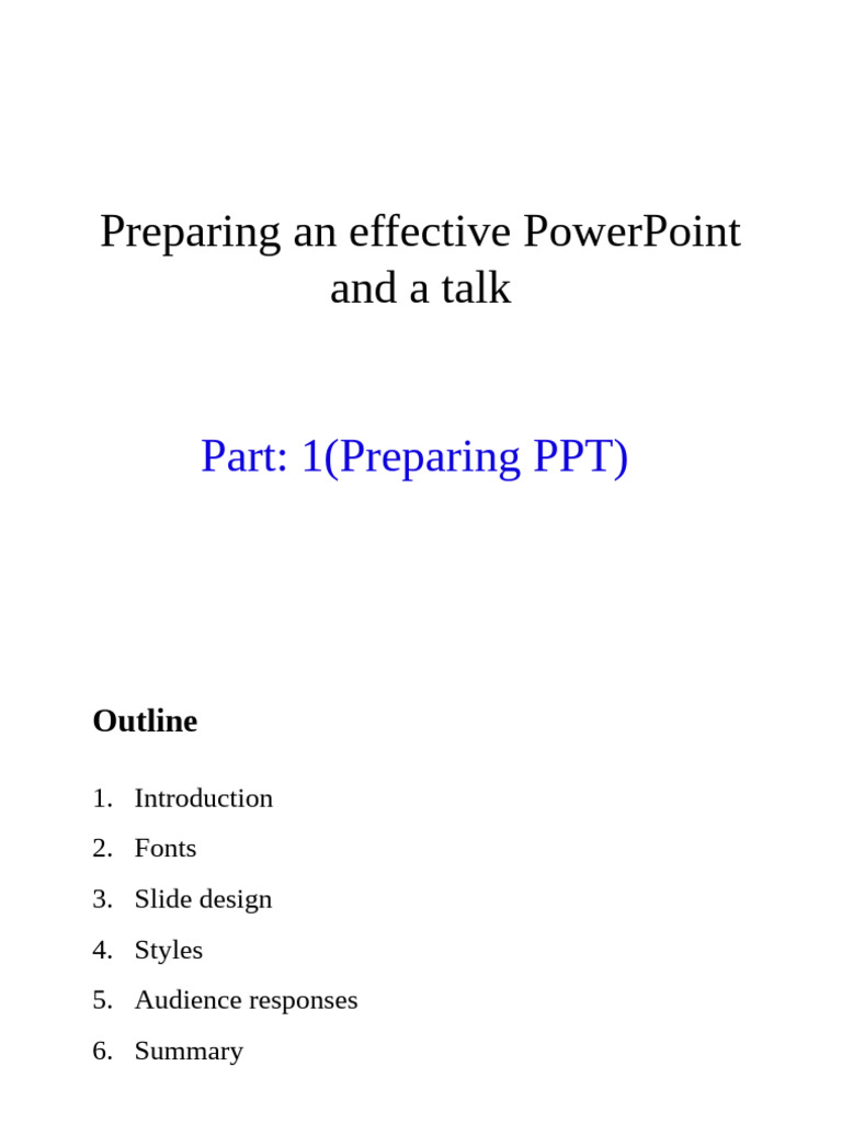 How To Prepare PPT - Part 1 | PDF | Typefaces | Serif