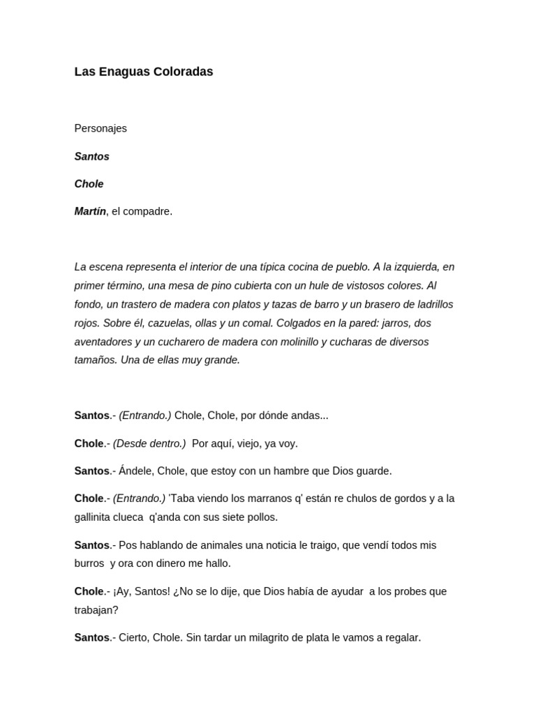 Norma Román Calvo - Las Enaguas Coloradas | PDF