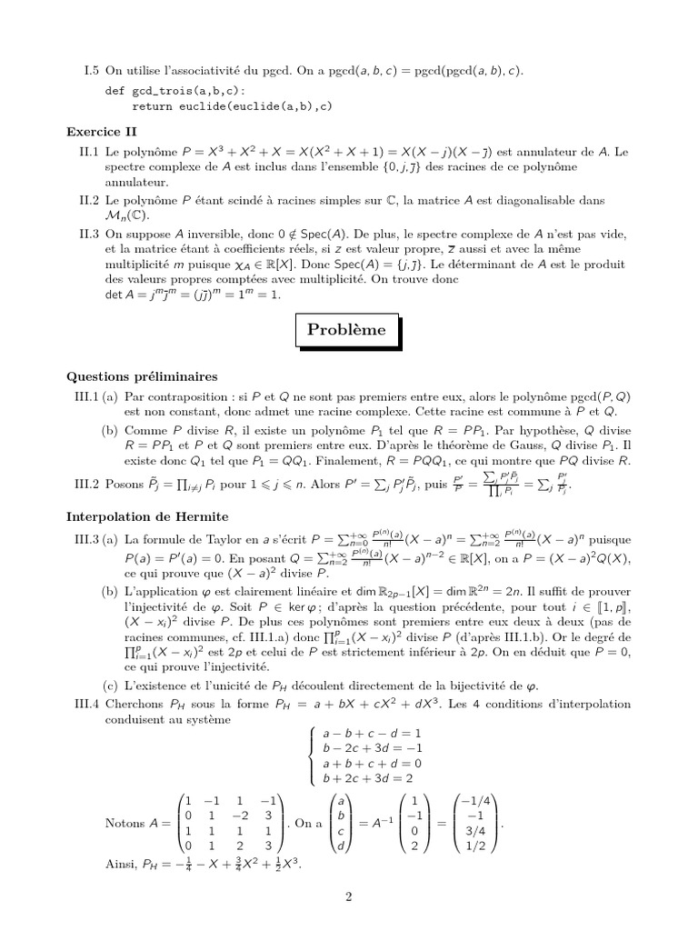 7-Polynôme de Hermite Correction | PDF | Zéro d'une fonction | Physique ...