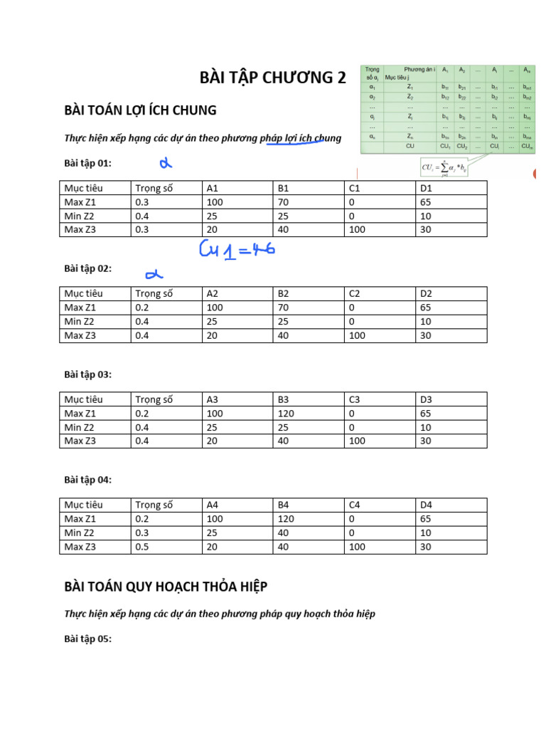 Bai tap Chuong 2 | PDF