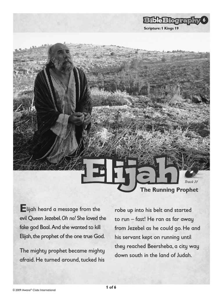 Elijah, The Running Prophet | PDF | Elijah | Books Of Kings