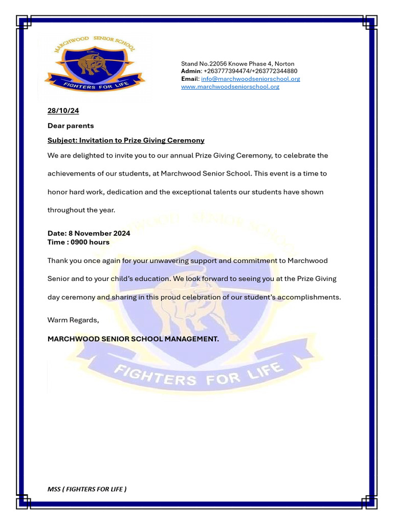 parents invitation letter | PDF