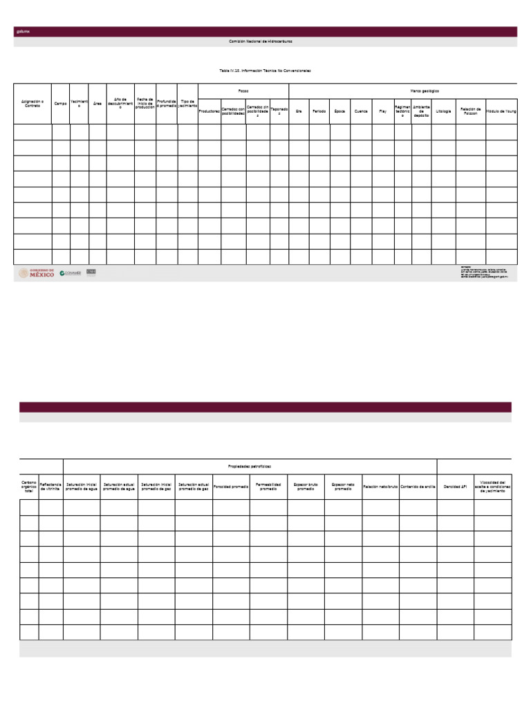 Tabla Iv10 | PDF | Gases | Petróleo