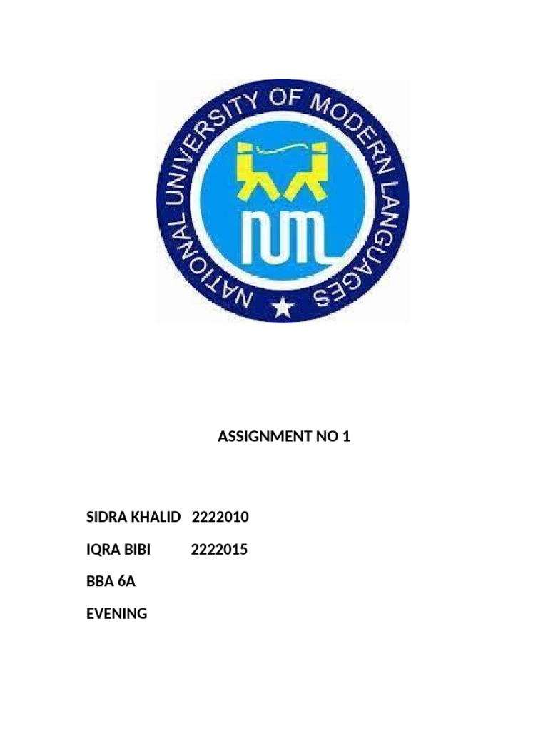 Assignment No 1 Bps | PDF | Banks | Islamic Banking And Finance