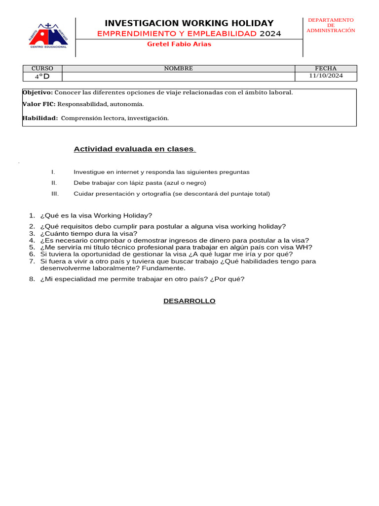Actividad 3empr - Empl. 4B 4C 4D | PDF