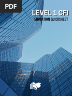 CFA Lv1 Quicksheet | PDF