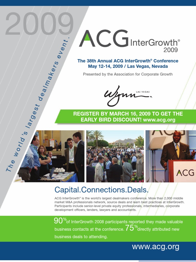 ACG 2009 Inter Growth Conference | PDF | Private Equity | Companies