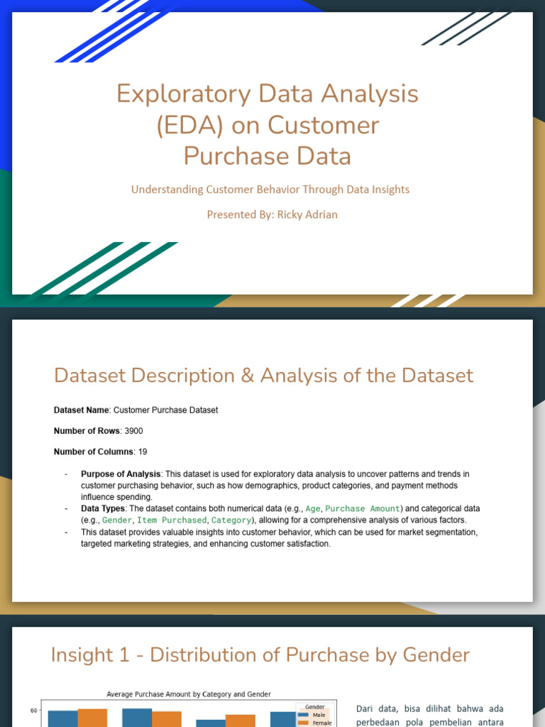 Exploratory Data Analysis (EDA) On Customer Purchase Data-Assignment Day 19 | PDF | Marketing ...