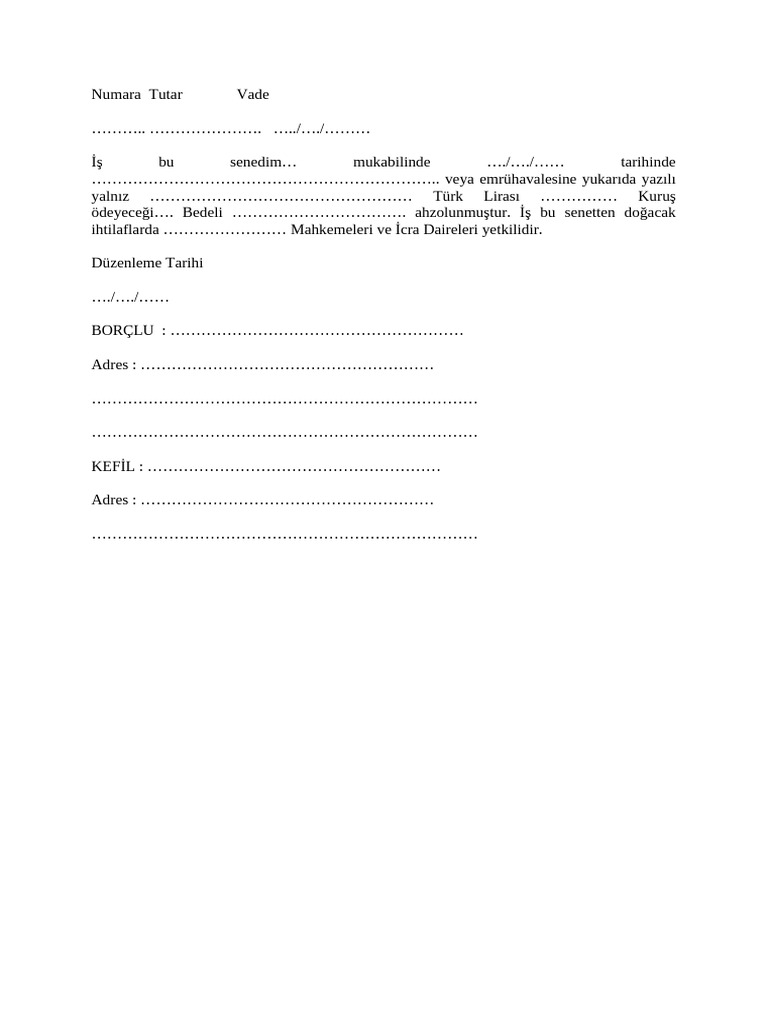 Bos Senet Ornegi | PDF