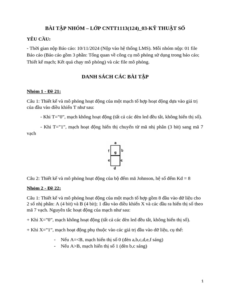 Bai Tap Nhom Lop KTS 3 - 2024 | PDF