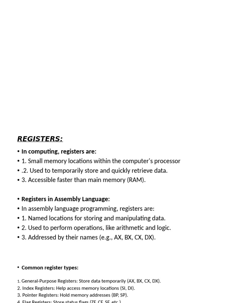 New Microsoft PowerPoint Presentation | PDF | Assembly Language | Pointer (Computer Programming)