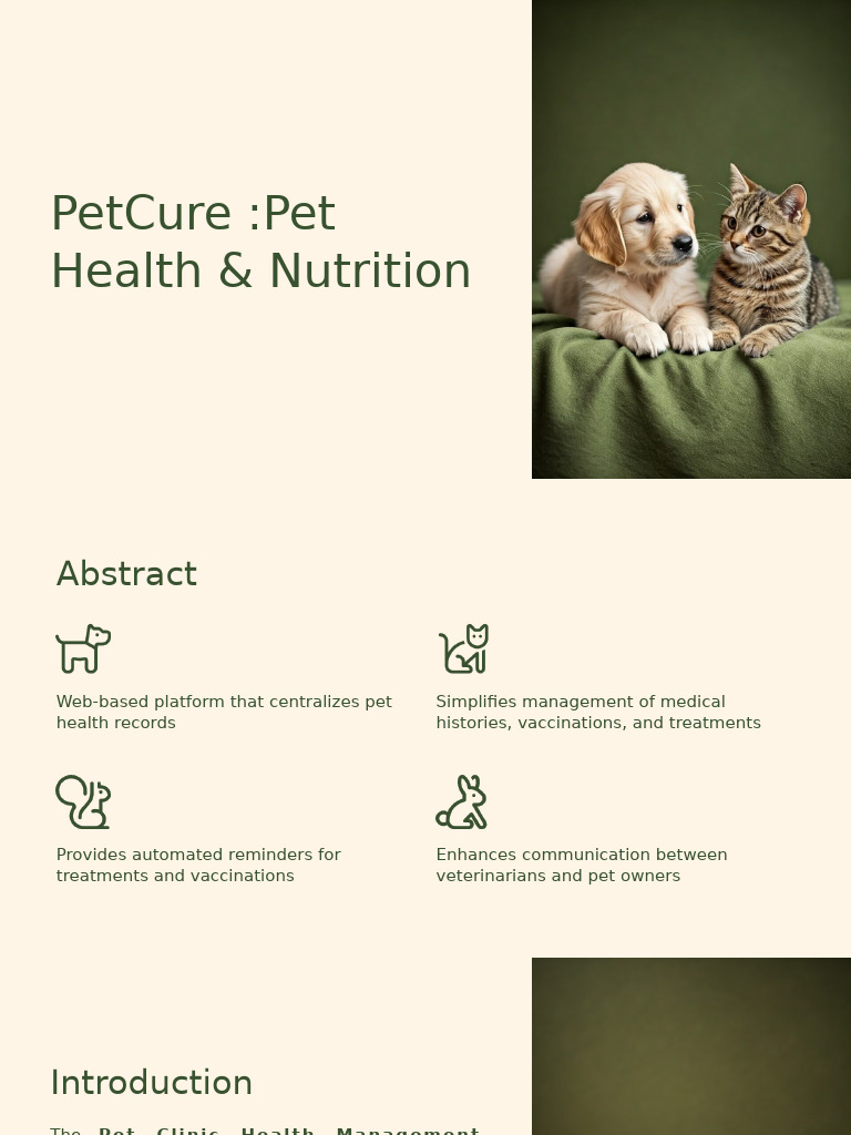Centralized Pet Health Management System | PDF | Mobile App ...