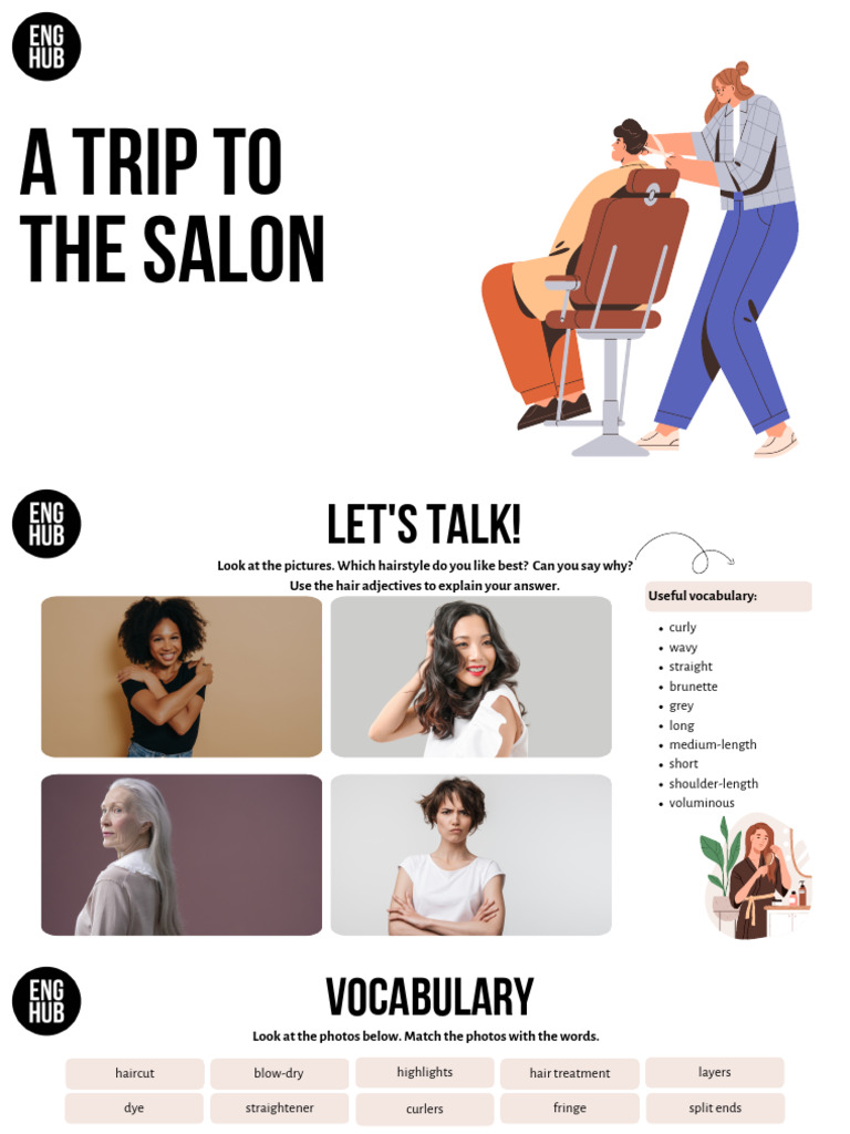 A2-B1 A Trip To The Salon TV | PDF | Hairstyle | Hairdresser