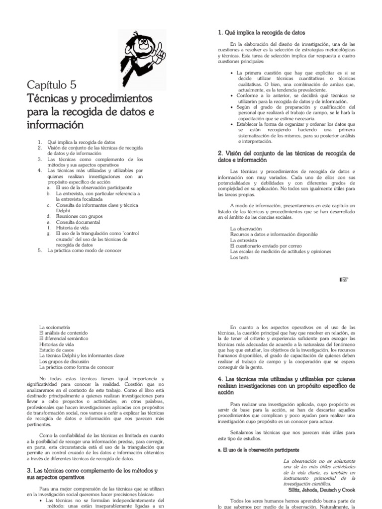 Técnicas de Recogida de Datos Efectivas | PDF | Observación | Conocimiento