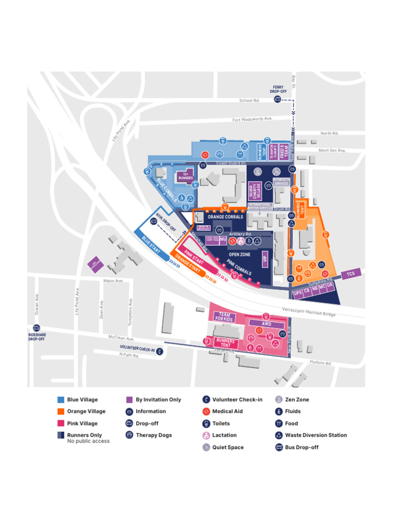 2024 TCS New York City Marathon Starting Area Map | PDF