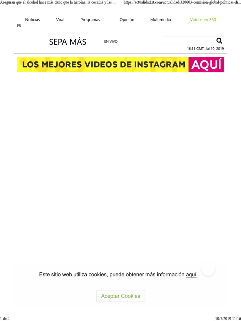 Alcohol Más Perjudicial Que Las Drogas | PDF | Comercio ilegal de ...