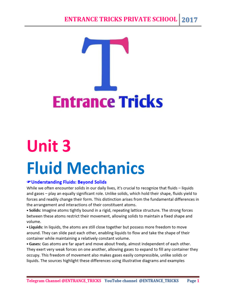 Grade 12 Fluid Mechanics Overview | PDF | Buoyancy | Pressure