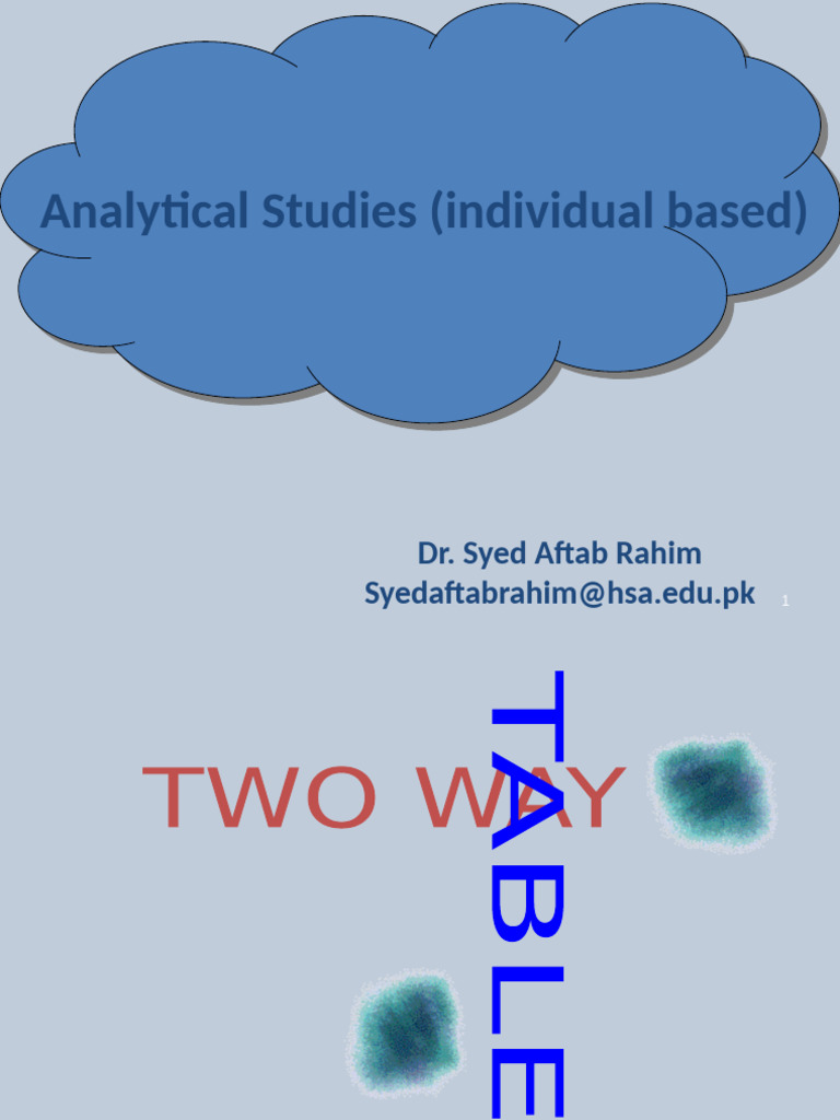 6-A Analytical Study Designs CS, Case Control | PDF | Epidemiology | Odds